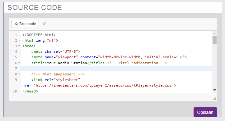 Web Player voor radio app: Installatie en uitleg